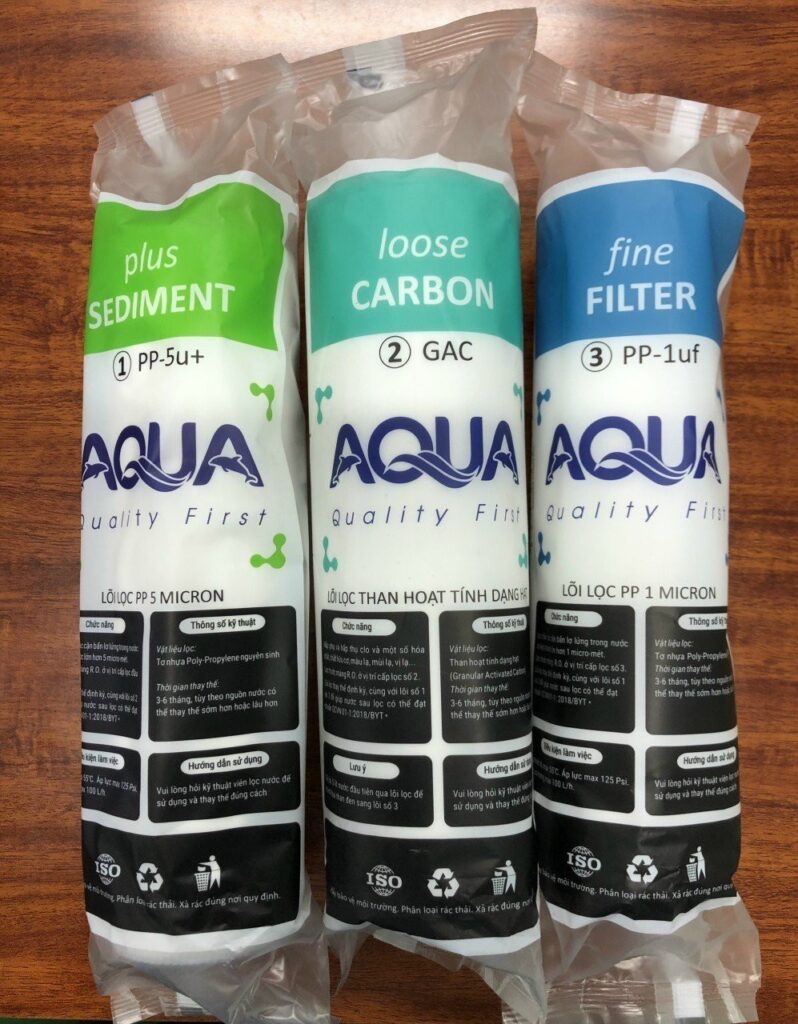 Bộ lõi lọc 1-2-3 Aqua - Lọc nước ASIA